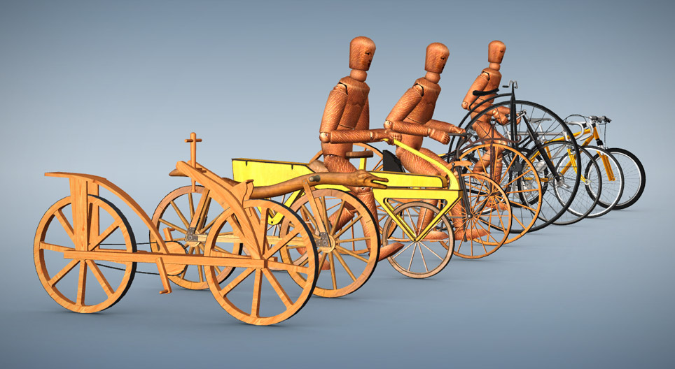 Vývoj kola - 3D animace - Mozaik digitální vyučování a studium