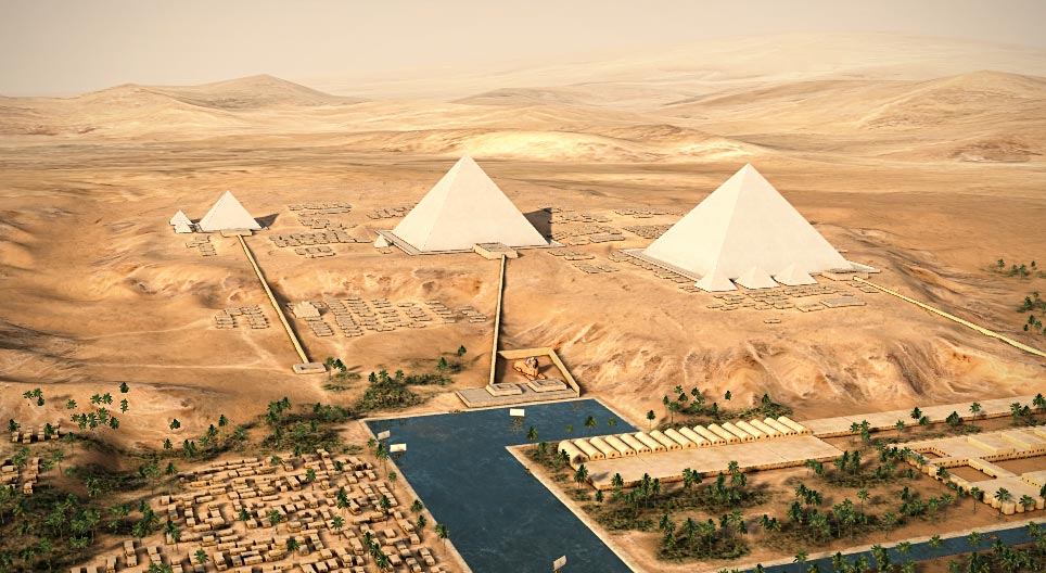Egyptské pyramidy (Gíza, 26. století př. Kr.) - 3D animace - Mozaik ...
