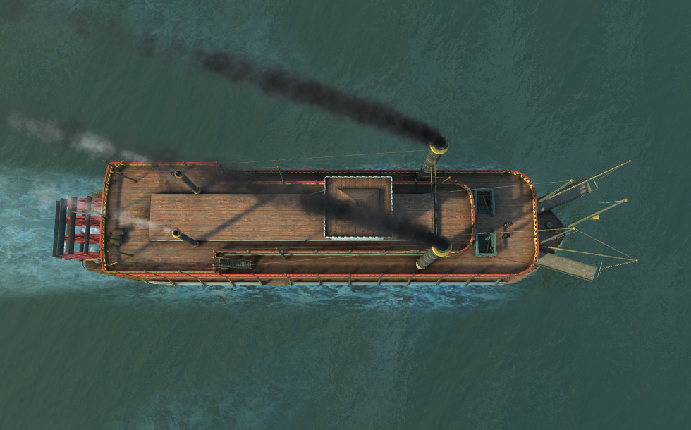 Steamboat on the Mississippi River - 3D-scene - Mozaik digital ...