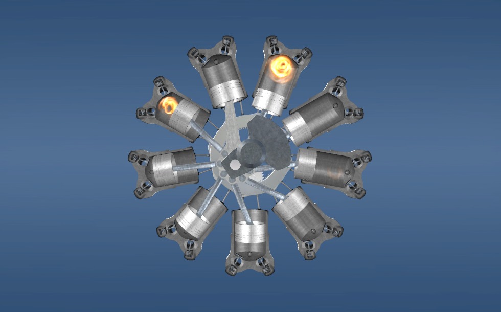 Der Sternmotor - 3D-Modell - Mozaik Digitale Bildung und Lernen