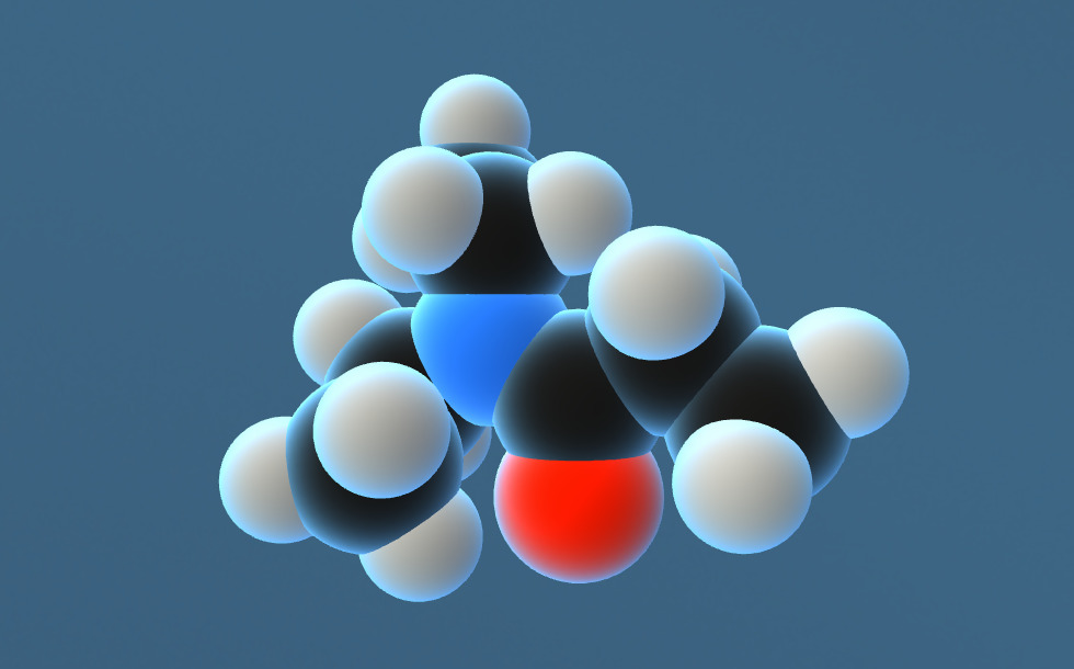 N,N-Diethylpropanamid (C₇H₁₅NO) - 3D-Modell - Mozaik Digitale Bildung ...