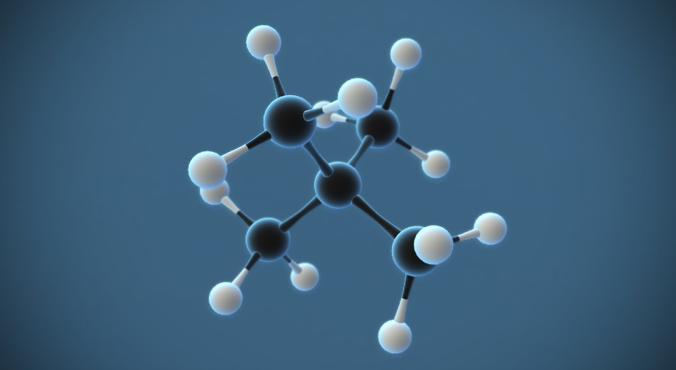 Dimethylamin (NH(CH₃)₂) - 3D-Modell - Mozaik Digitale Bildung und Lernen