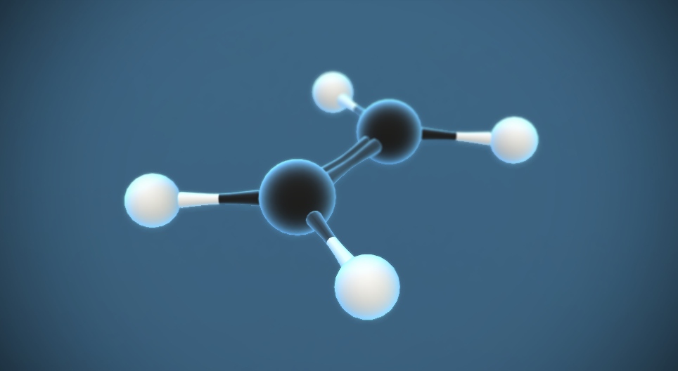 Ethen (Ethylen) (C₂H₄) - 3D-Modell - Mozaik Digitale Bildung und Lernen