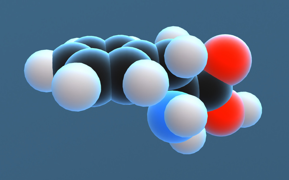 Das Phenylalanin - 3D-Modell - Mozaik Digitale Bildung und Lernen