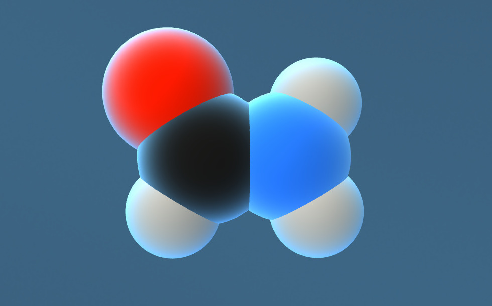 Formamid (Methanamid) (HCONH₂) - 3D-Modell - Mozaik Digitale Bildung ...