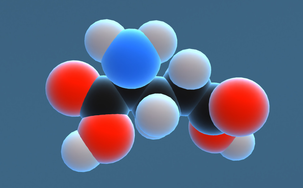 Die Glutaminsäure - 3D-Modell - Mozaik Digitale Bildung und Lernen