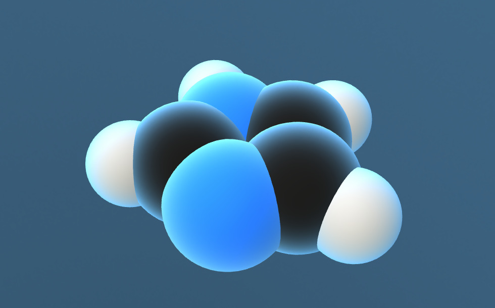 Das Imidazol (C₃H₄N₂) - 3D-Modell - Mozaik Digitale Bildung und Lernen
