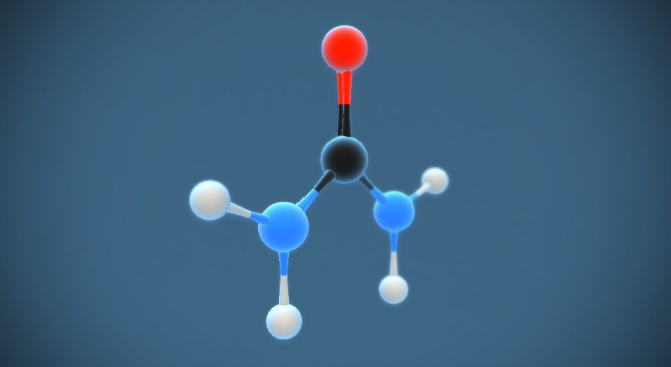Harnstoff (CO(NH₂)₂) - 3D-Modell - Mozaik Digitale Bildung und Lernen
