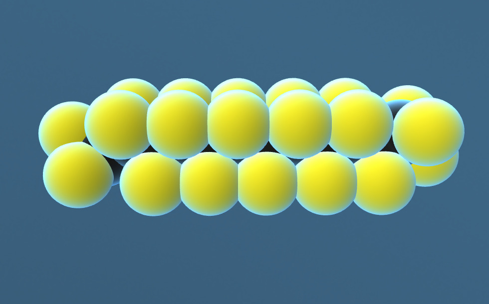 Polytetrafluorethylen, Teflon (C₂F₄)n - 3D-Modell - Mozaik Digitale ...