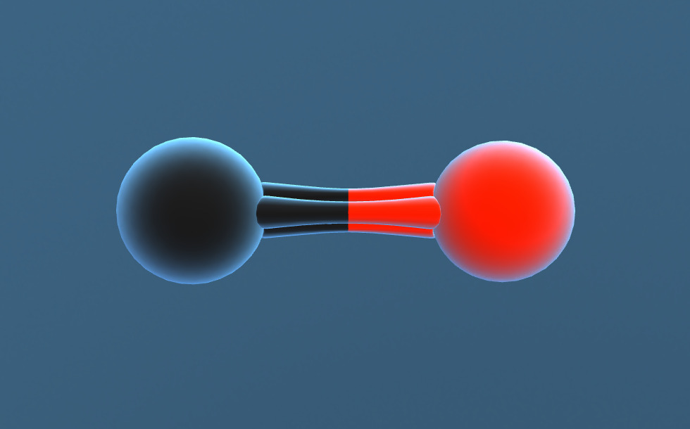 Das Kohlenmonoxid (CO) (Mittelstufe) - 3D-Modell - Mozaik Digitale ...
