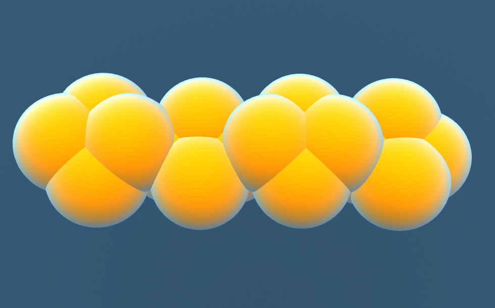 Roter Phosphor - 3D-Modell - Mozaik Digitale Bildung und Lernen