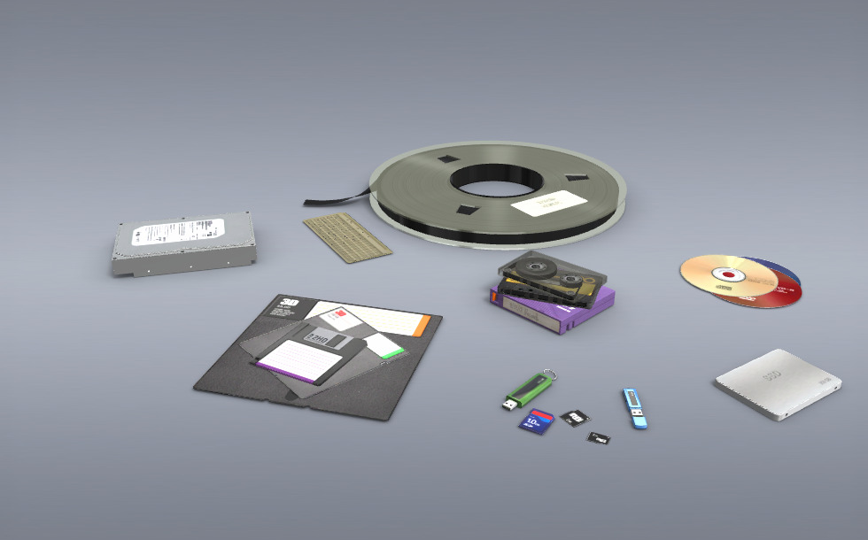 Die Entwicklung der Datenspeicher - 3D-Modell - Mozaik Digitale Bildung ...