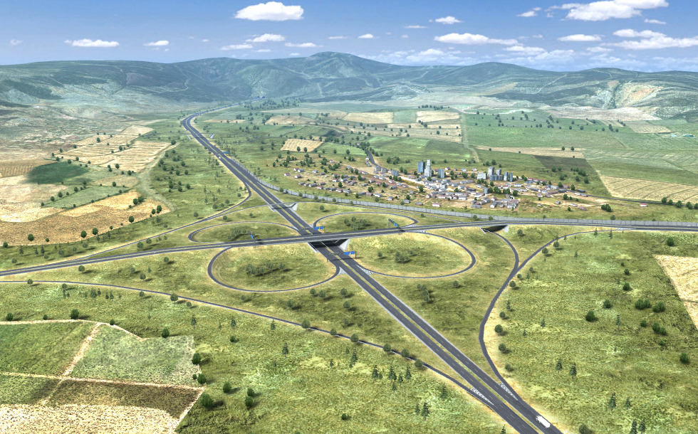 Gliederung und Aufbau von Autobahnen - 3D-Modell - Mozaik Digitale ...