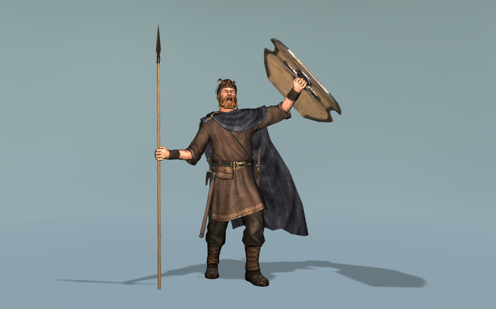 Germanischer Krieger (4. Jahrhundert) - 3D-Modell - Mozaik Digitale ...