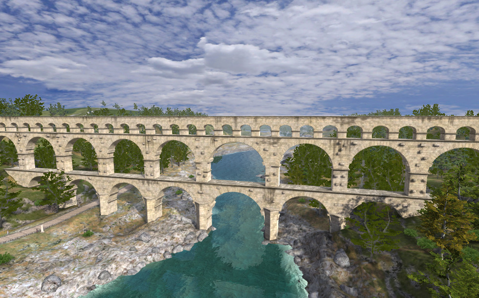 Römische Aquädukte und Straßen in der Antike - 3D-Modell - Mozaik ...