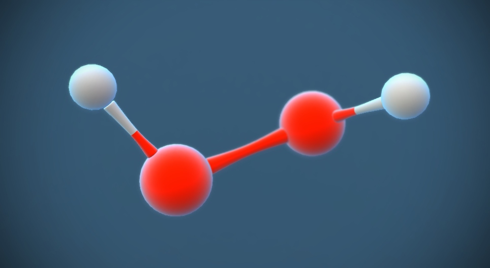Υπεροξείδιο του υδρογόνου (H₂O₂) - Μοντέλο 3D - Mozaik ψηφιακή ...