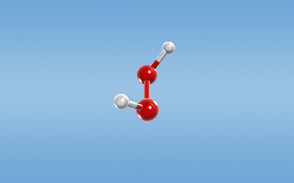 Υπεροξείδιο του υδρογόνου (H₂O₂) - Μοντέλο 3D - Mozaik ψηφιακή ...