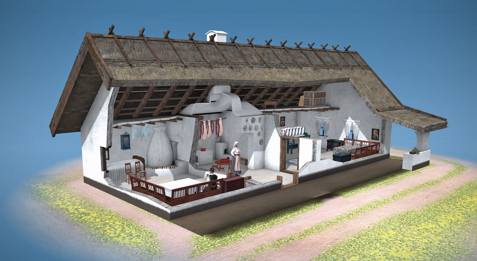 Medieval farmhouse - 3D scene - Mozaik Digital Education and Learning
