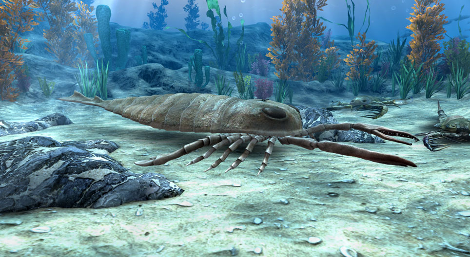 Monsters of the Palaeozoic: sea scorpions - 3D scene - Mozaik Digital ...