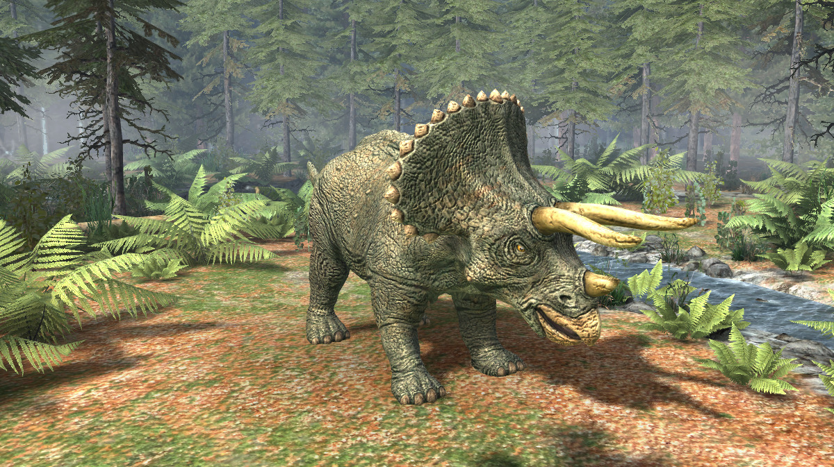 Triceratops - 3D scene - Mozaik Digital Education and Learning