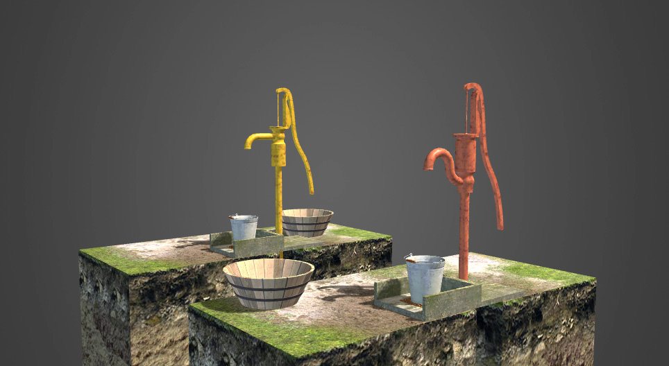 Suction pumps and direct action pumps - 3D scene - Mozaik Digital ...