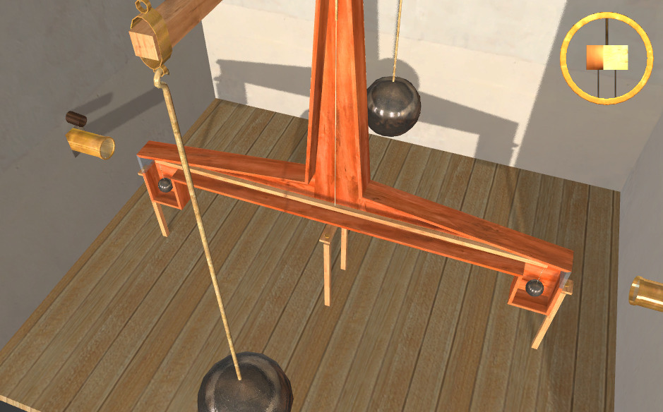 Torsion balances - 3D scene - Mozaik Digital Education and Learning