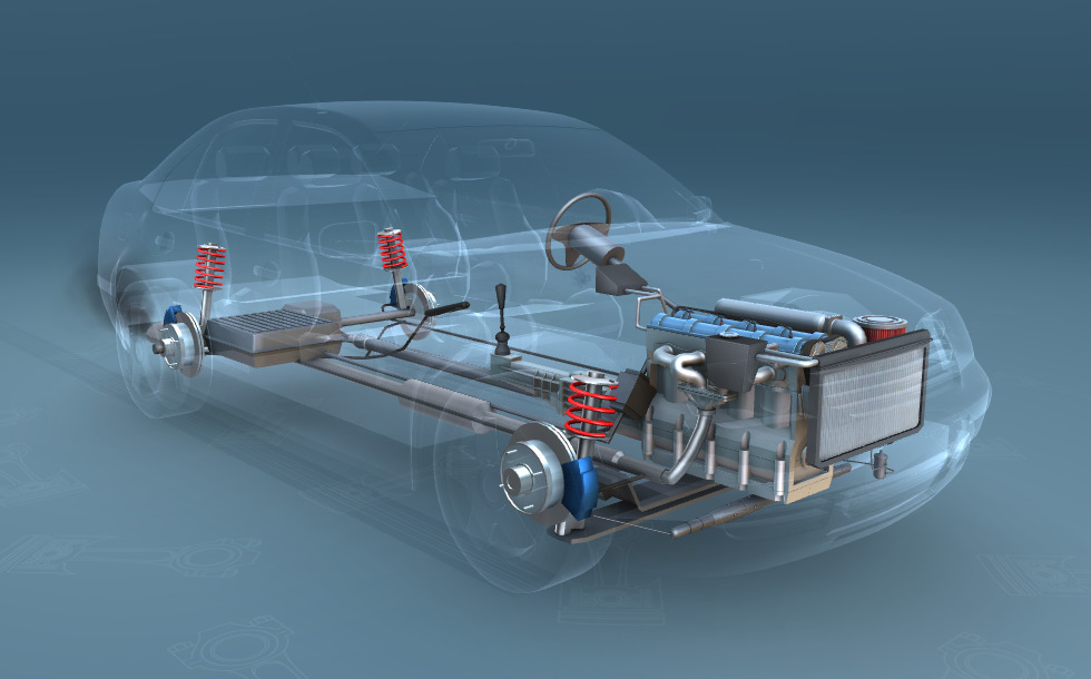 Diesel engine - 3D scene - Mozaik Digital Education and Learning