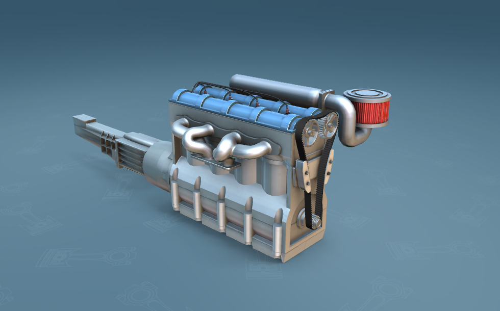 Diesel engine - 3D scene - Mozaik Digital Education and Learning