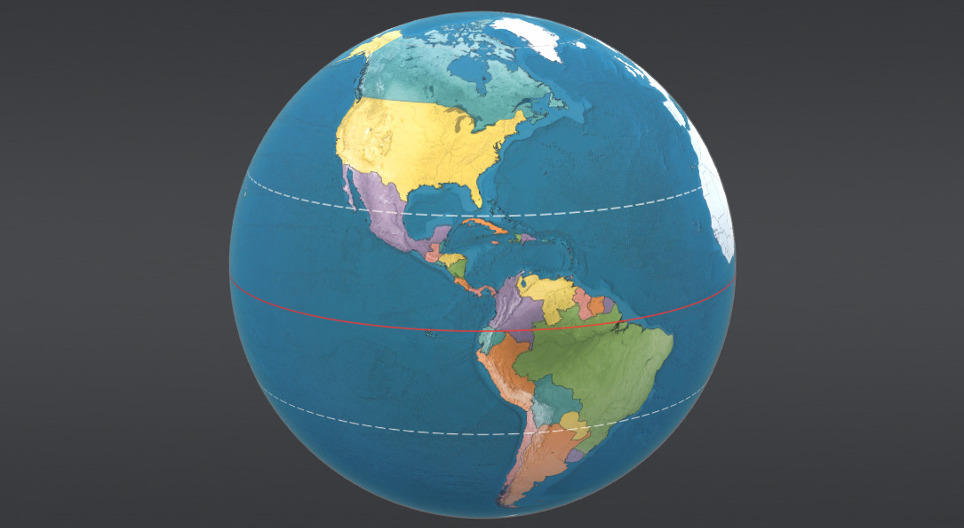 The countries of the Americas - 3D scene - Mozaik Digital Education and ...
