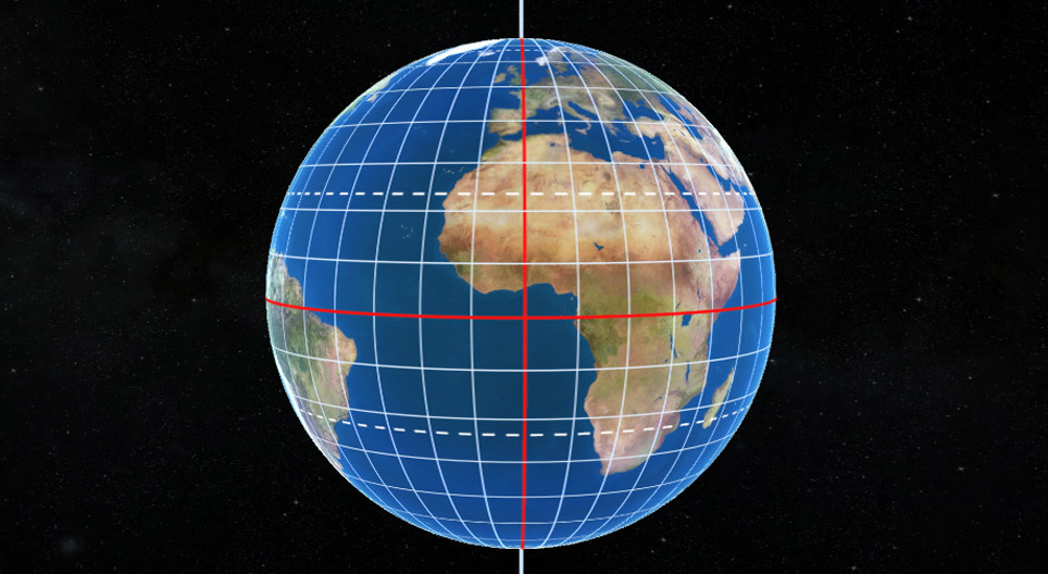 Geographic Coordinate System 3D Scene Mozaik Digital Education And