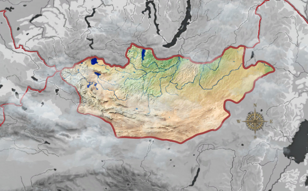 Geography of Mongolia - 3D scene - Mozaik Digital Education and Learning