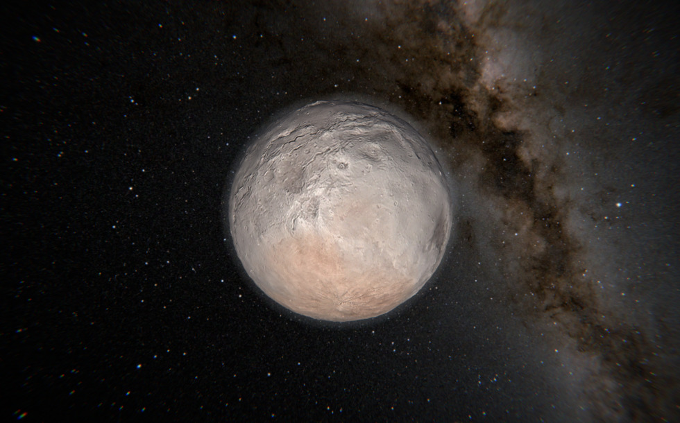 Pluto - Charon system - 3D scene - Mozaik Digital Education and Learning