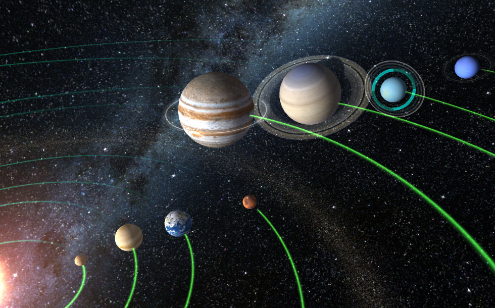 Uranus - 3D scene - Mozaik Digital Education and Learning