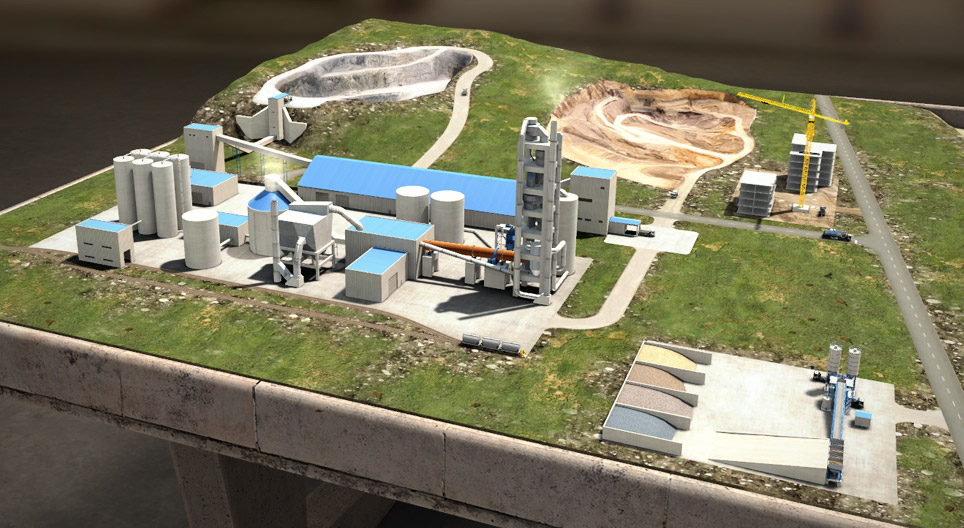 Cement production - 3D scene - Mozaik Digital Education and Learning