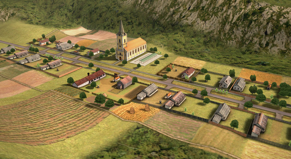 Neolithic settlements - 3D scene - Mozaik Digital Education and Learning