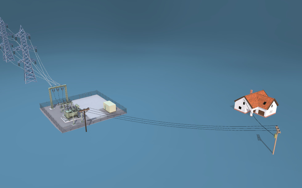 Electricity supply network - 3D scene - Mozaik Digital Education and ...