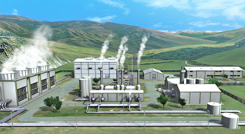Geothermal Power Plant Animation