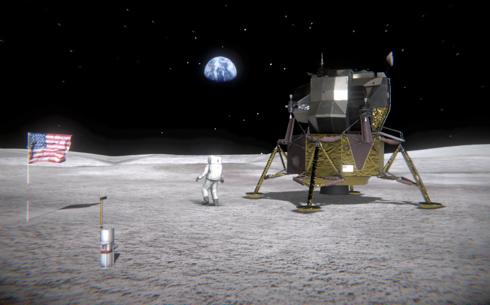 Moon landing: 20 July 1969 - 3D scene - Mozaik Digital Education and ...