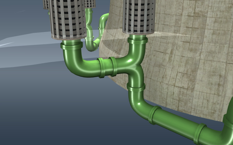 Hydroelectric power plant (Hoover Dam, USA) - 3D scene - Mozaik Digital ...