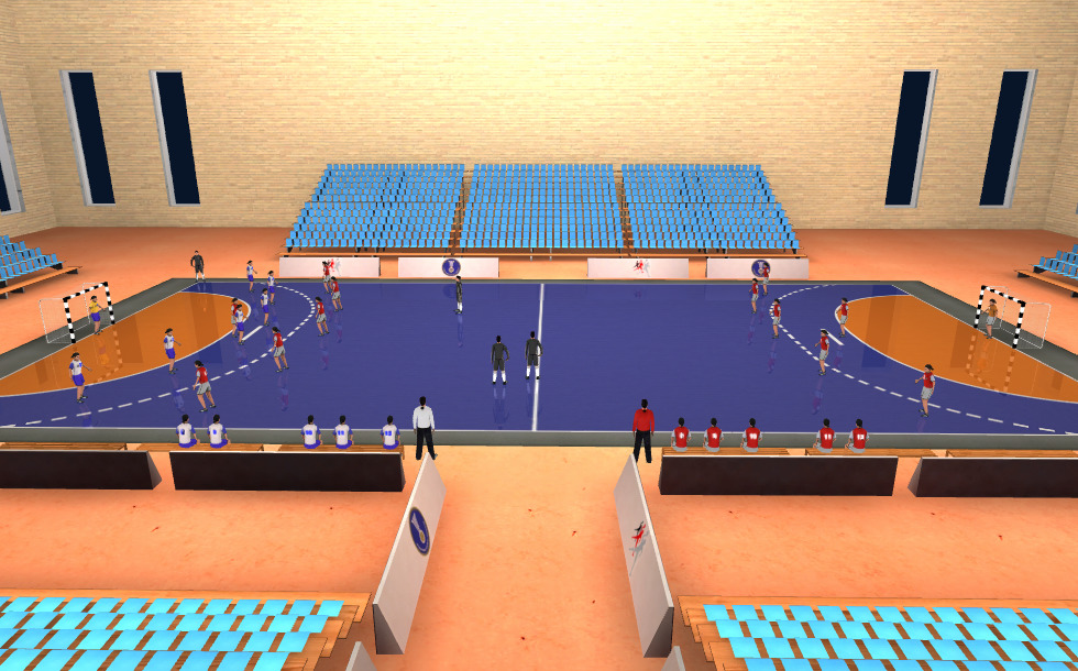 Handball stadium - 3D scene - Mozaik Digital Education and Learning