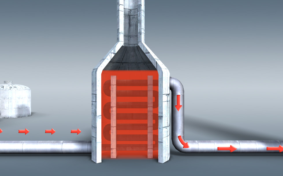 Oil refinery - 3D scene - Mozaik Digital Education and Learning