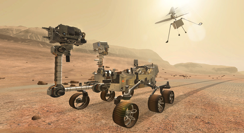 Perseverance - Ingenuity - 3D scene - Mozaik Digital Education and Learning