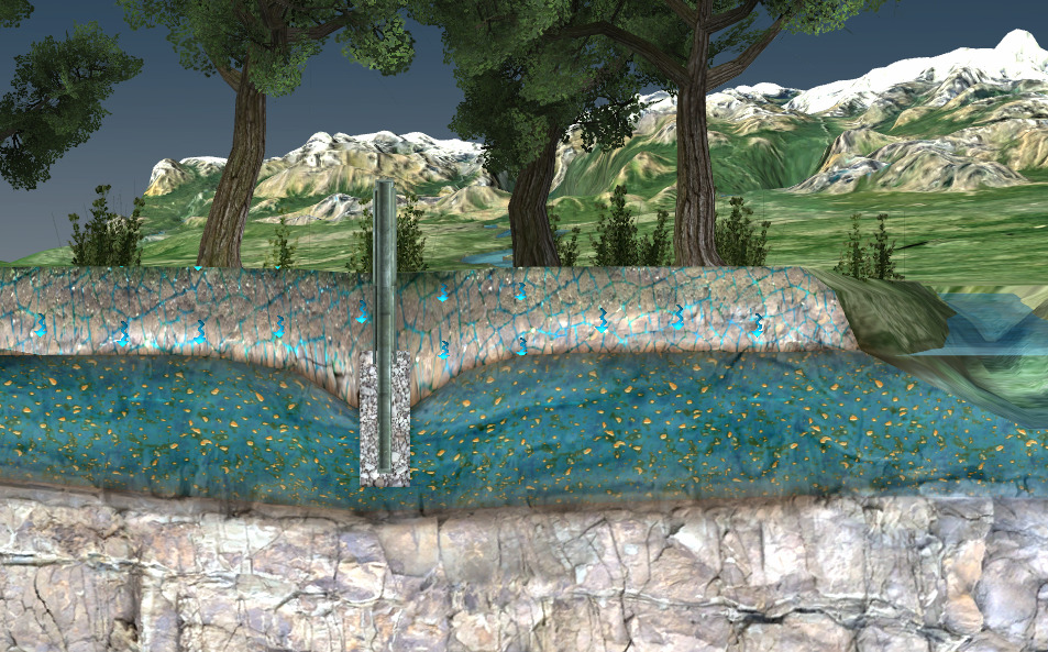 Underground waters - 3D scene - Mozaik Digital Education and Learning