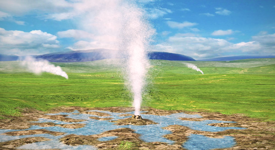 Geyser - 3D scene - Mozaik Digital Education and Learning