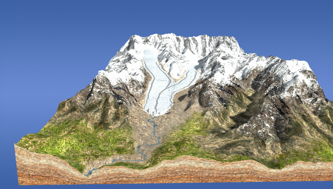 Glacier (basic) - 3D scene - Mozaik Digital Education and Learning