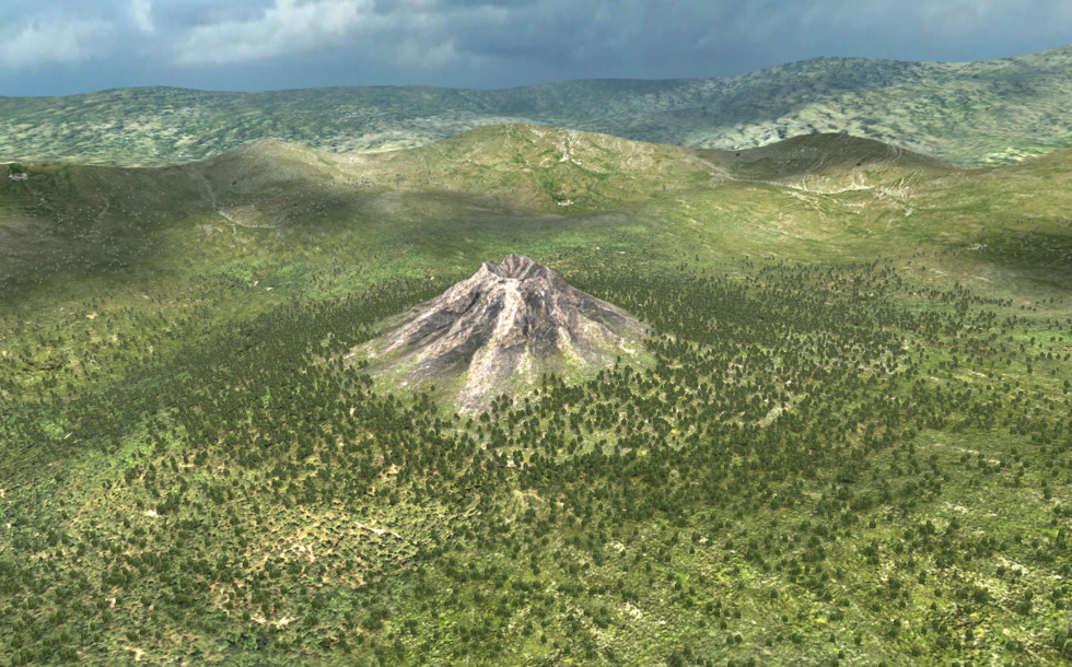 Formation of stratovolcanoes - 3D scene - Mozaik Digital Education and ...