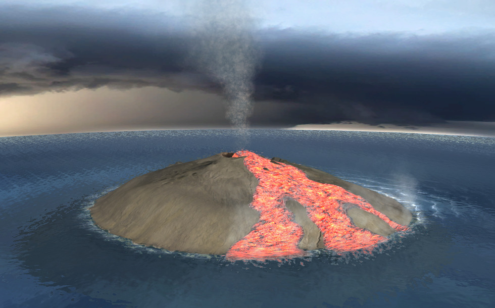Volcanic activity - 3D scene - Mozaik Digital Education and Learning