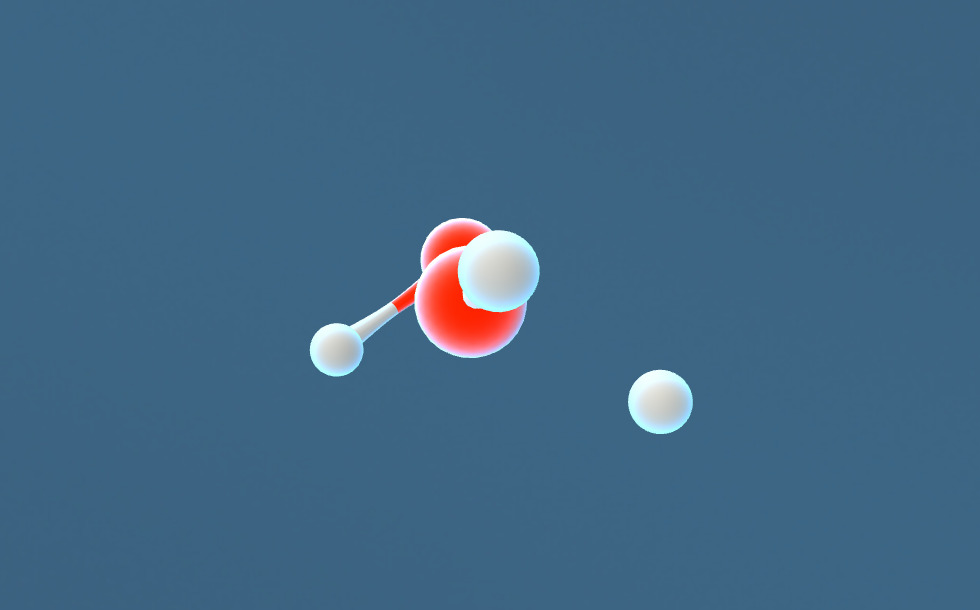Reaction of hydrogen with oxygen - 3D scene - Mozaik Digital Education ...