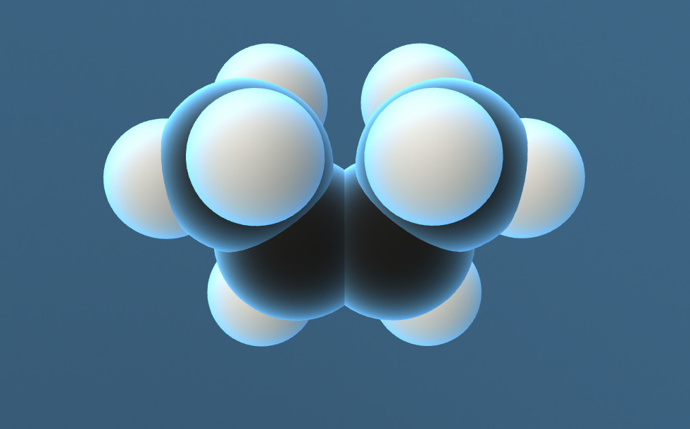 Cis-2-butene (C₄H₈) - 3D scene - Mozaik Digital Education and Learning