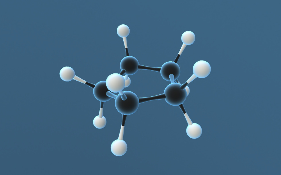 Cyclopentane (C₅H₁₀) - 3D scene - Mozaik Digital Education and Learning